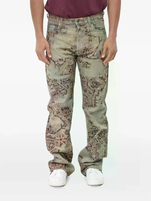 Off-White Tapestry Print Jeans