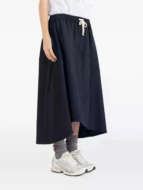 SOCIETE ANONYME Asymmetric Panelled Midi Skirt - Blue