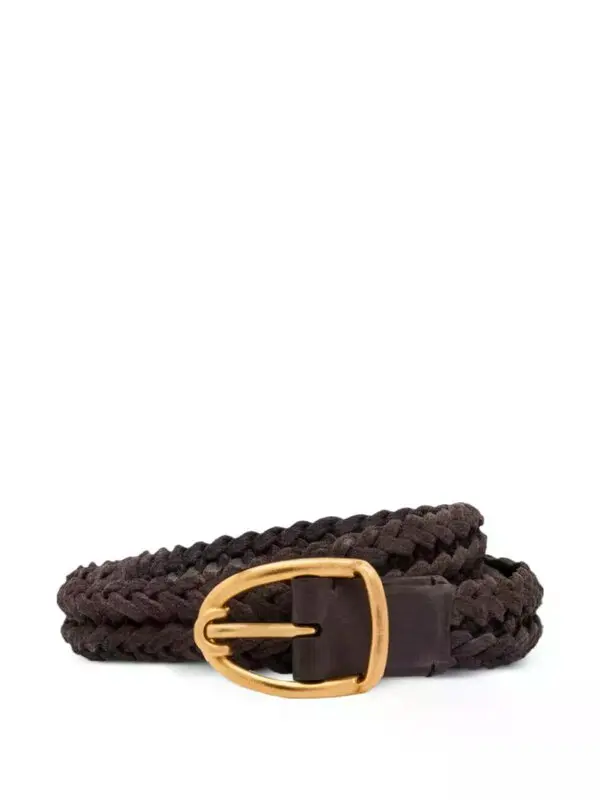 TOM FORD Woven Suede Belt