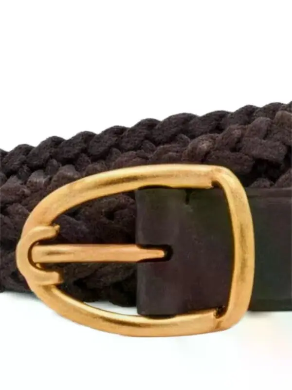 TOM FORD Woven Suede Belt