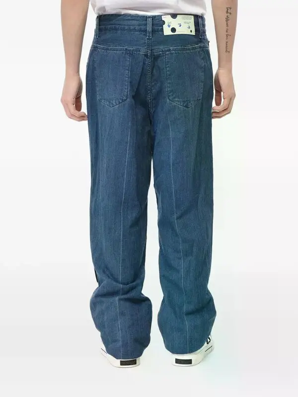 Off-White Embroidered Jeans