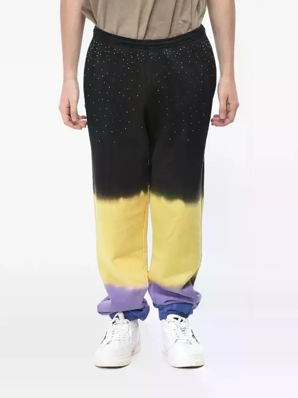 Off-White Rhinestone-embellished Tie-dye Track Pants