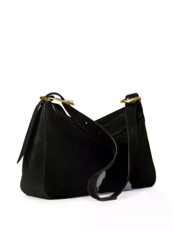 TWINSET Medium Liliane Suede Shoulder Bag With Buckles