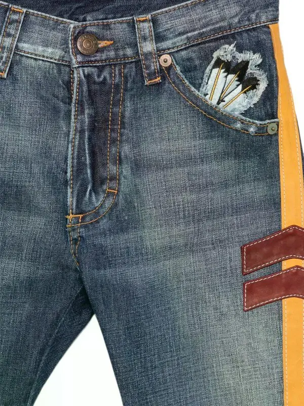 Dsquared2 2000s Side-stripe Cropped Jeans
