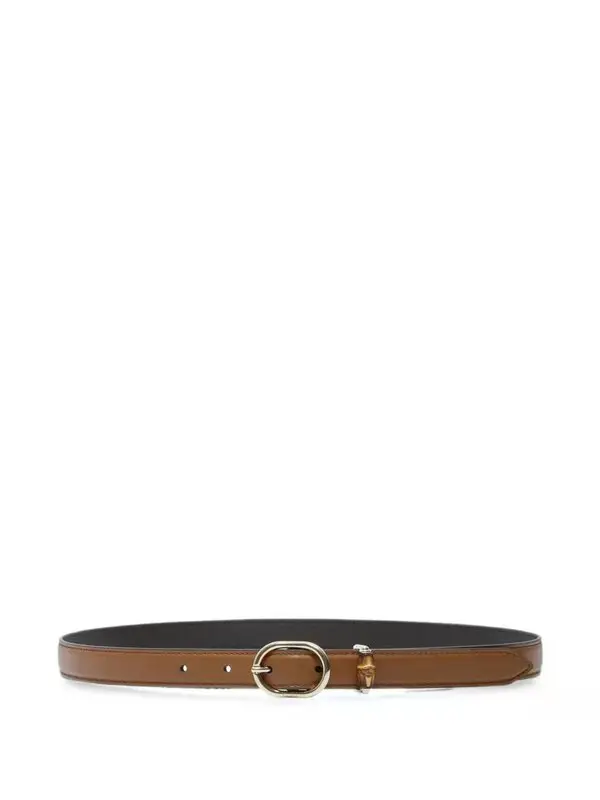 Gucci Bamboo Buckle Leather Belt - Brown