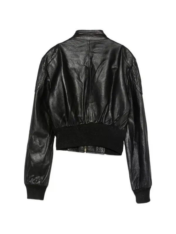 Dolce & Gabbana 2000s Quilted Leather Zip-up Jacket