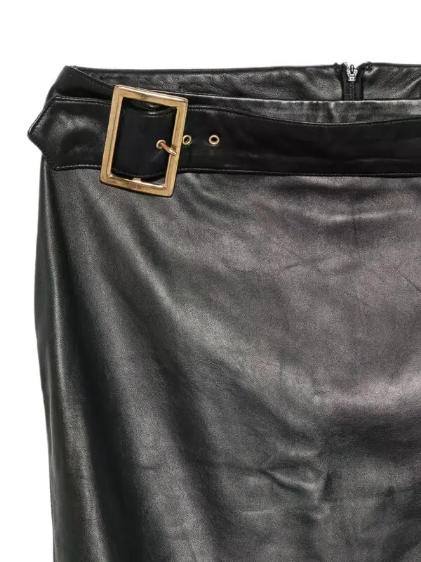 Dolce & Gabbana 2000s Belted Leather Skirt