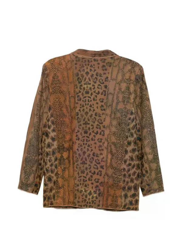 Roberto Cavalli 1980s Animal-print Patchwork Jacket