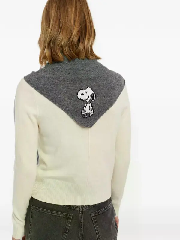 Chinti & Parker Snoopy Triangle Scarf - Grey
