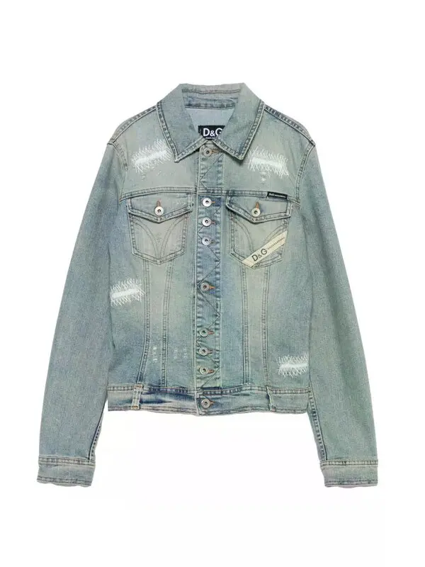 Dolce & Gabbana 2000s Distressed Denim Jacket