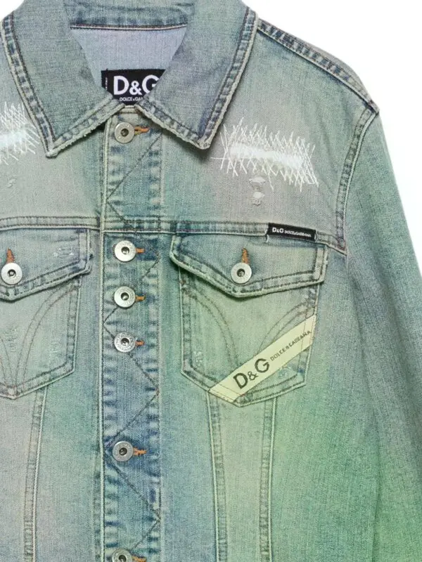 Dolce & Gabbana 2000s Distressed Denim Jacket