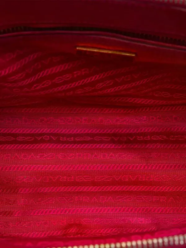 Prada Saffiano Leather Double Zip Satchel