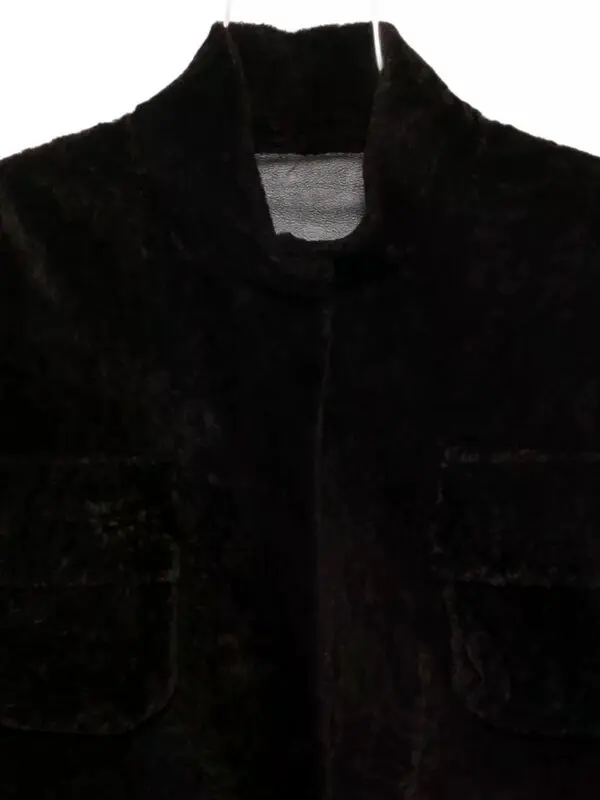 LISKA Shearling Flap-pocket Jacket