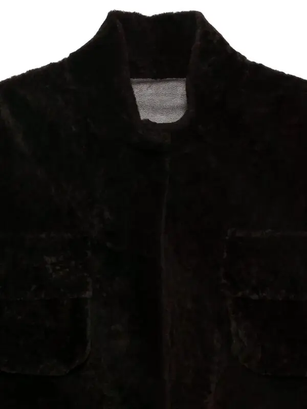 LISKA Shearling Flap-pocket Jacket