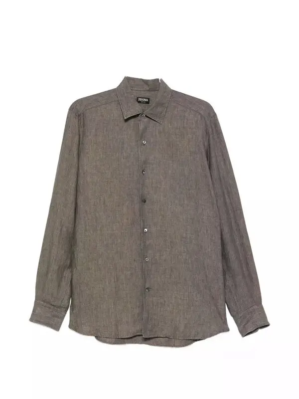 Zegna Linen Long-sleeve Shirt