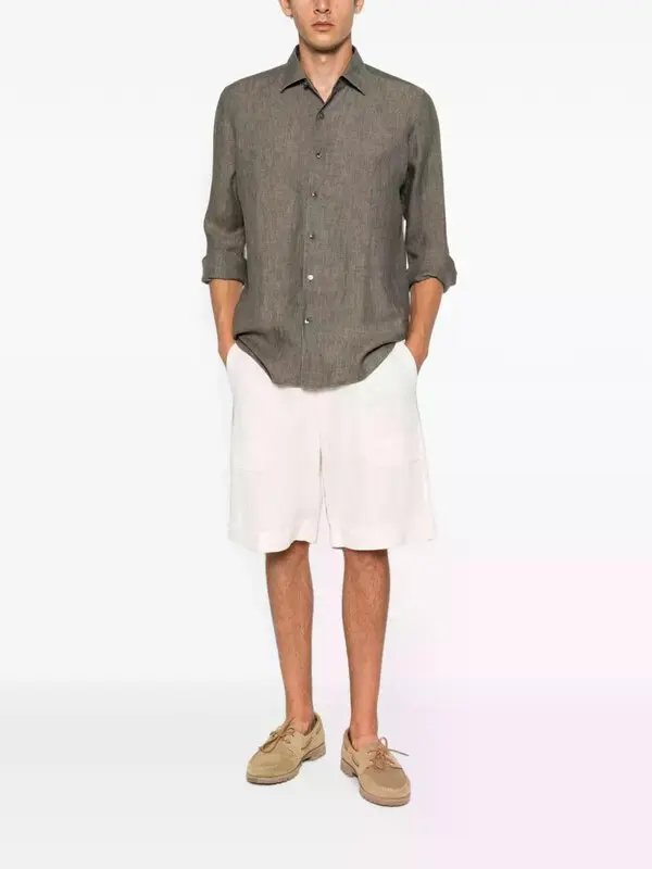 Zegna Linen Long-sleeve Shirt