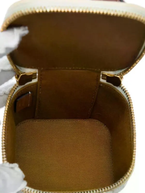 Celine 2023 Mini Triomphe Coated Canvas Vanity Case Satchel