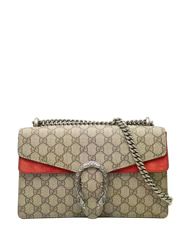 Gucci 2016-2026 Medium Gg Supreme Dionysus Shoulder Bag - Red