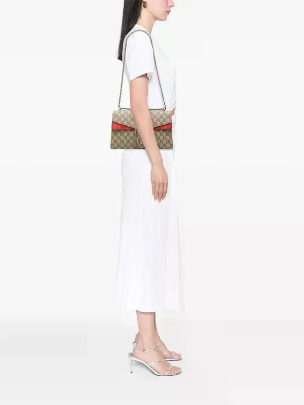 Gucci Medium Gg Supreme Dionysus Shoulder Bag - Red