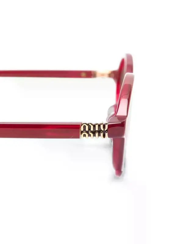 Miu Miu Logo-plaque Oval Sunglasses