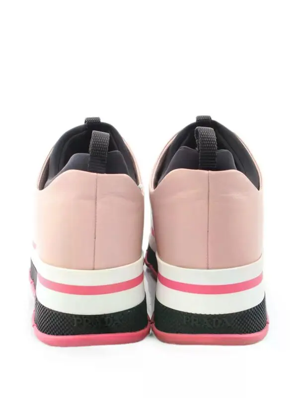 Prada 2010s Platform Leather Sneakers