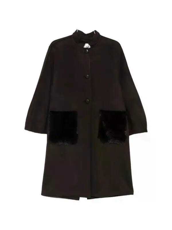 MANZONI 24 Fur-pocket High Neck Coat