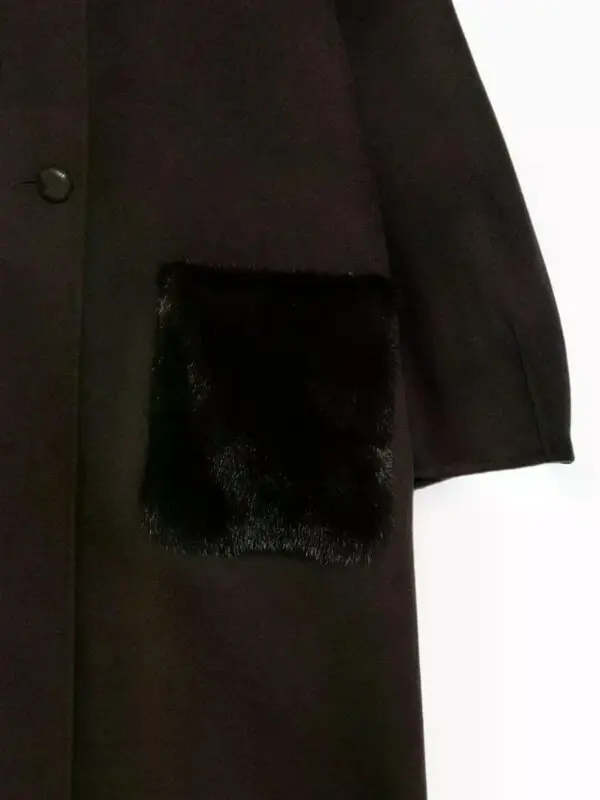 MANZONI 24 Fur-pocket High Neck Coat