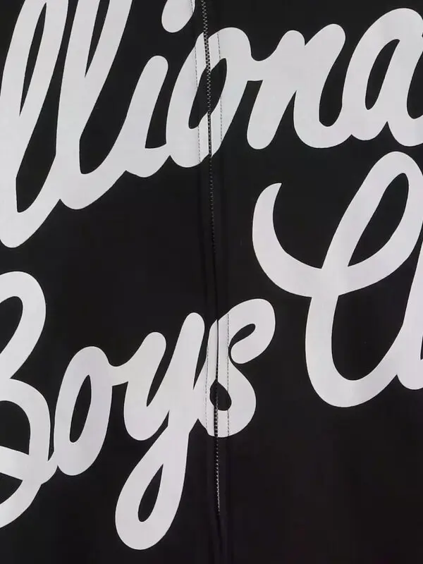 BILLIONAIRE Logo Print Zip-up Hoodie