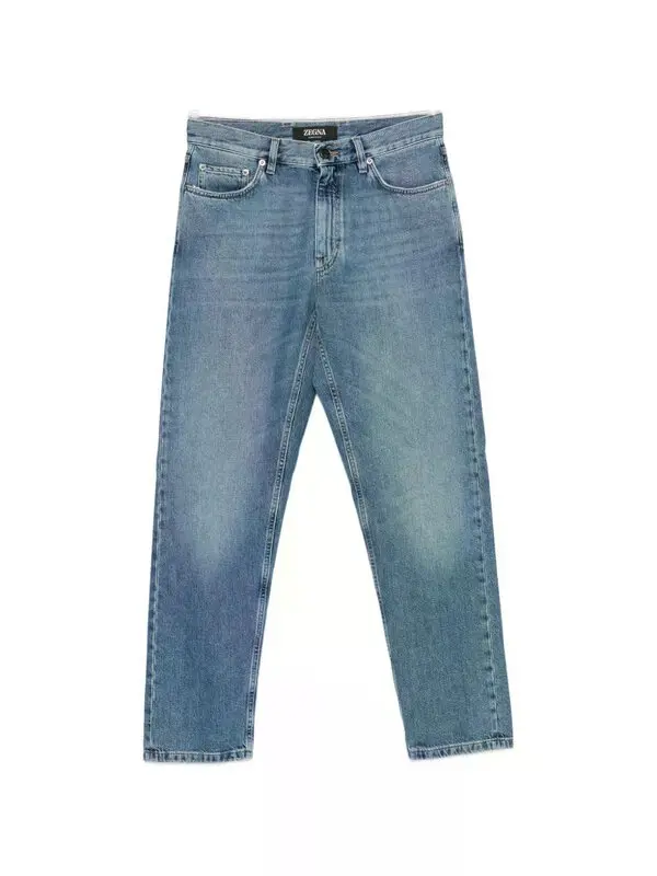 Zegna Logo-patch Straight-leg Jeans
