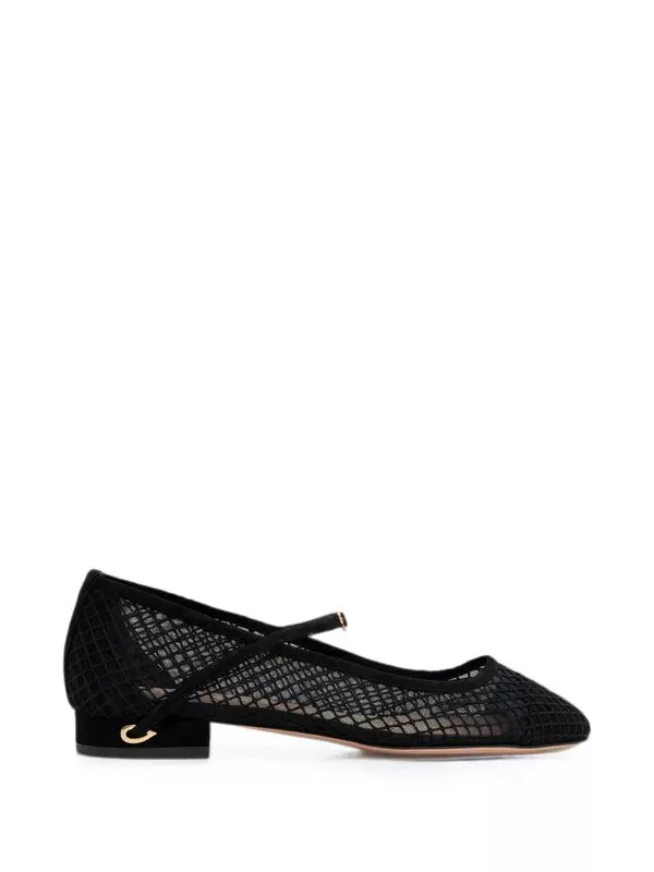 Jennifer Chamandi Paolo Mesh Ballet Flats - Black