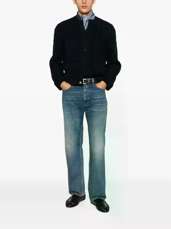 Saint Laurent Cable-knit Button-fastening Cardigan