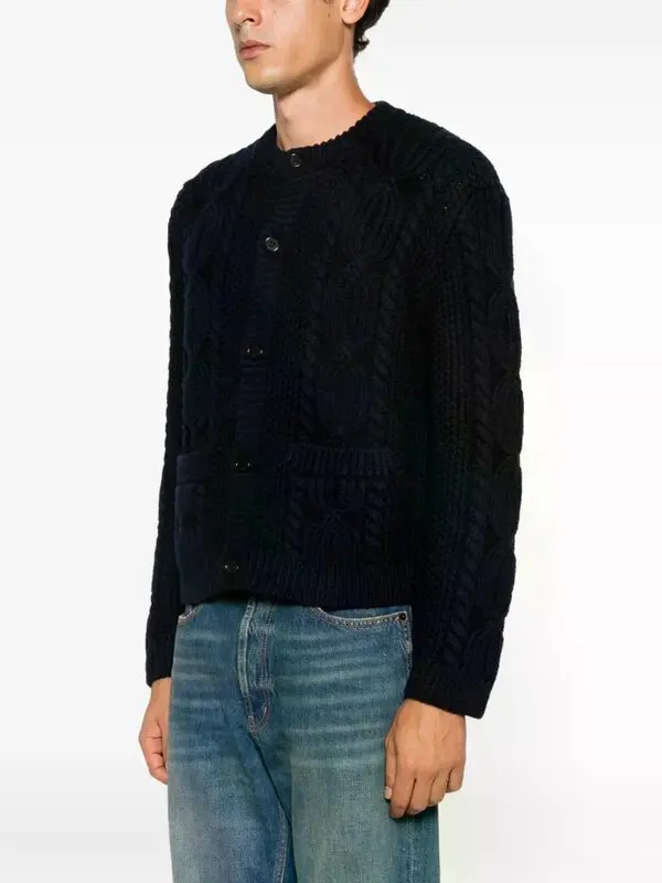 Saint Laurent Cable-knit Button-fastening Cardigan