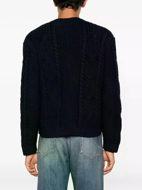 Saint Laurent Cable-knit Button-fastening Cardigan