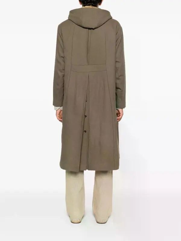 Masnada Single-breasted Hooded Coat