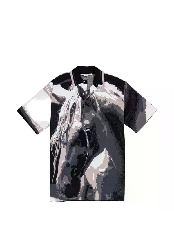 Stella McCartney Horse Print Polo Top