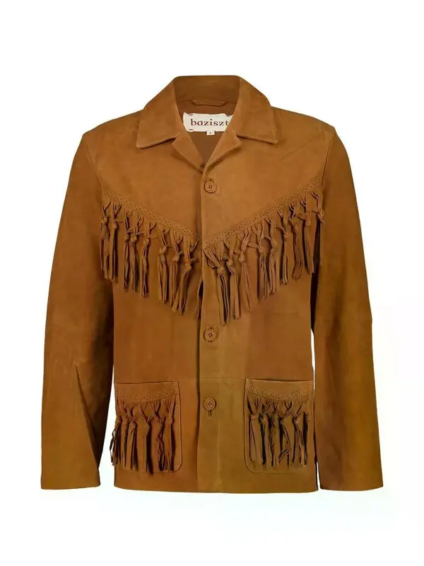 BAZISZT Fringed Suede Jacket