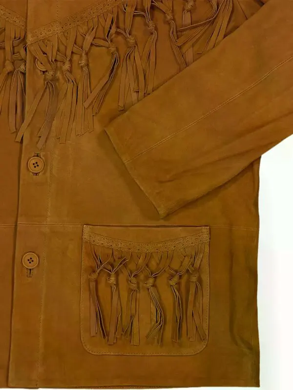 BAZISZT Fringed Suede Jacket