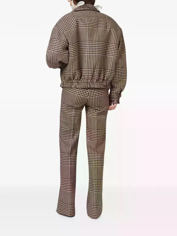 Giuseppe Di Morabito Houndstooth Stud-embellished Jacket - Brown