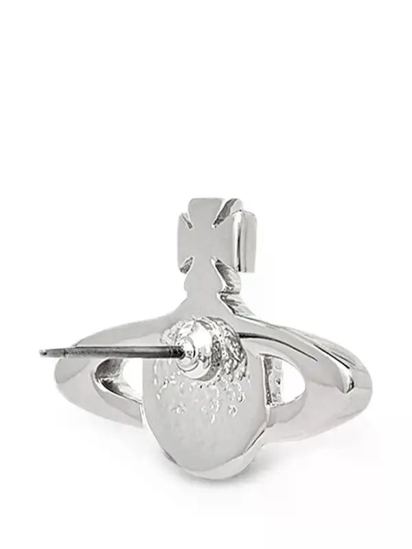 VIVIENNE WESTWOOD Mini Bas Relief Earrings With Crystal Embellishment - Silver