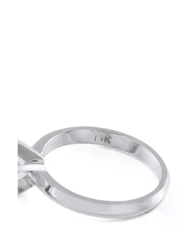 LB EXCLUSIVE 14k White Gold 3.0 Carat Round-cut Diamond Solitaire Ring