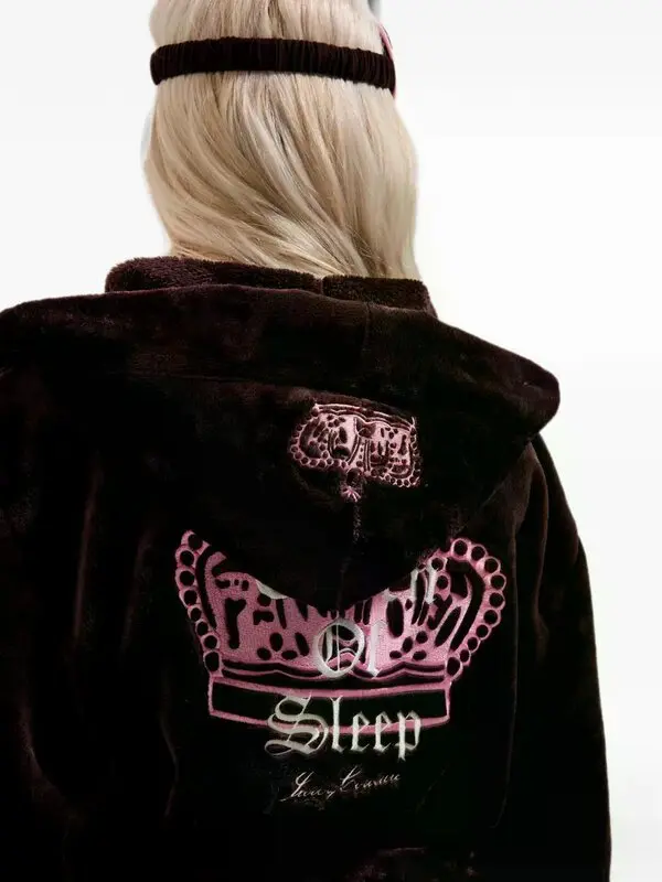 Juicy Couture Crown-embroidered Dressing Gown