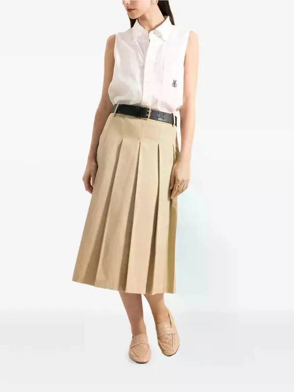 DMN PARIS Pleated Midi Skirt