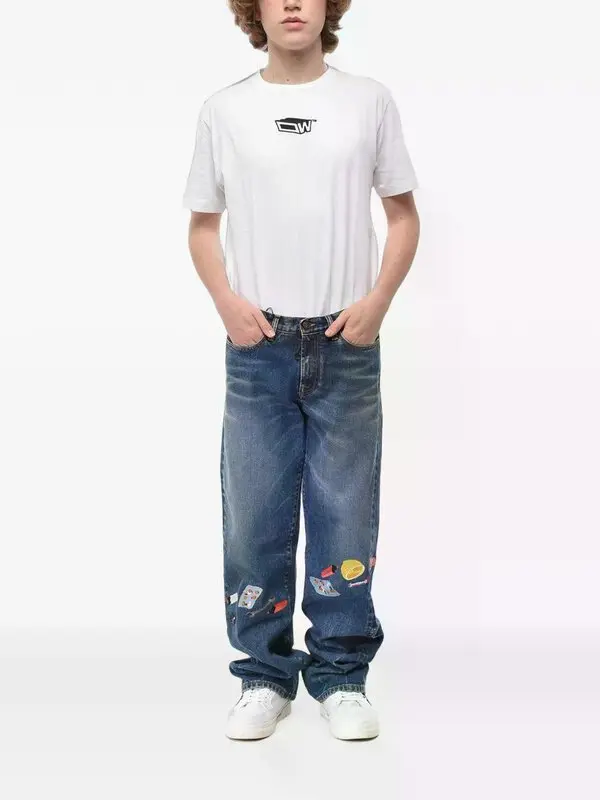 Off-White Pascal Twist Embroidered Jeans