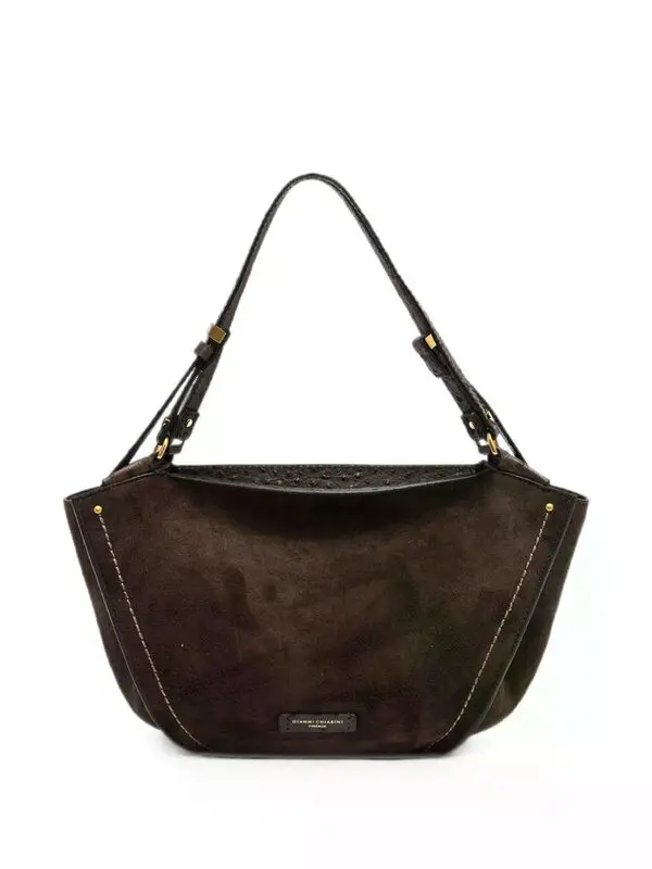 GIANNI CHIARINI Bloom Suede Shoulder Bag - Brown