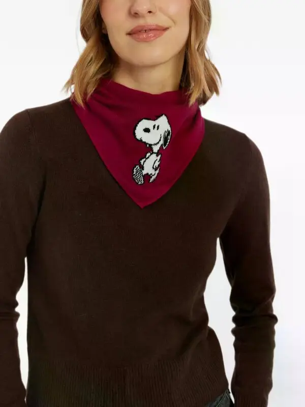 Chinti & Parker Snoopy Triangle Scarf - Red