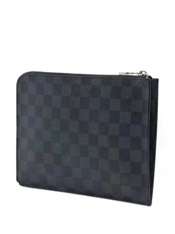 LOUIS VUITTON Damier Graphite Pochette Jour Pm Clutch Bag - Black