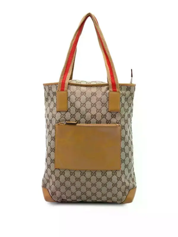 Gucci 2000-2015 Gg Canvas Web Tote Bag