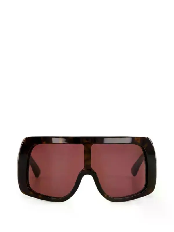 EMMANUELLE KHANH Freedom Tortoiseshell Shield Frame Sunglasses - Brown