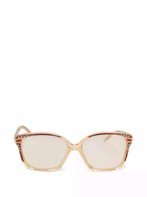 Vintage Embellished Square-frame Sunglasses