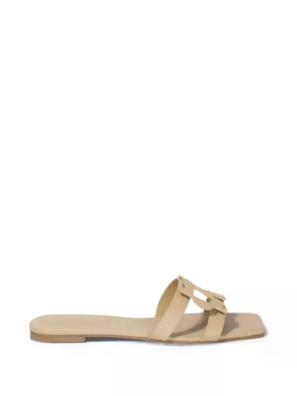 Simkhai Monogram Leather Slides